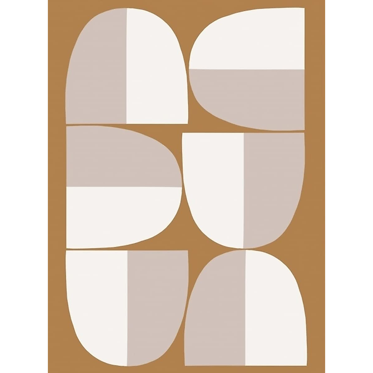 Minimalist Modern Abstract Brown Beige Soft Wool Area Rug for Living Room Bedroom Dining Room Washable No-Slip Indoor Office Farmhouse Carpet Plush Throw Carpet Runner Mat 2x6