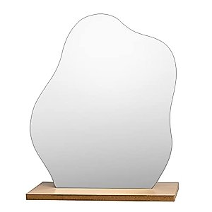 Mokoze Stand Up Irregular Mirror, Cloud Wavy Mirror for Desk, Not Fragile Acrylic Makeup Mirror, Funky Aesthetic Vanity Mirror for Office Home Room Decor, Women Girls Gifts