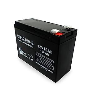 3 Pack Replacement for Neuton Mowers CE6 Battery - Replacement UB12100-S Universal Sealed Lead Acid Battery (12V, 10Ah, 10000mAh, F2 Terminal, AGM, SLA)