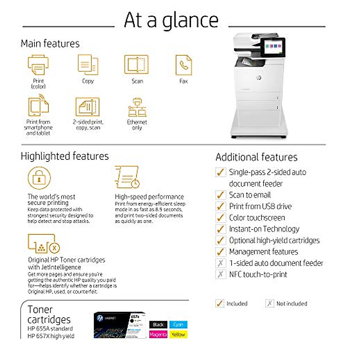 HP Color LaserJet Enterprise MFP M681f with Fax (J8A11A)