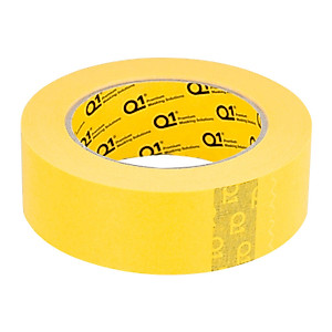 Q1 - 1-1/2 inch (36mm X 55m) Premium High Performance Automotive Yellow Masking Tape - High Temperature - Case of 24 Rolls
