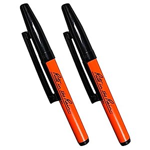 Rite in the Rain All-Weather Belt Holster RevMark Pen, Orange 2-Pack, Black 0.9mm Ink (No. OR91)