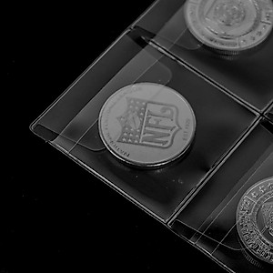 Coin Pocket Pages - 12 Pockets Standard 9-Hole Coin Pocket Inserts Collecting Sleeves for Coins 10 Sheets CS03112