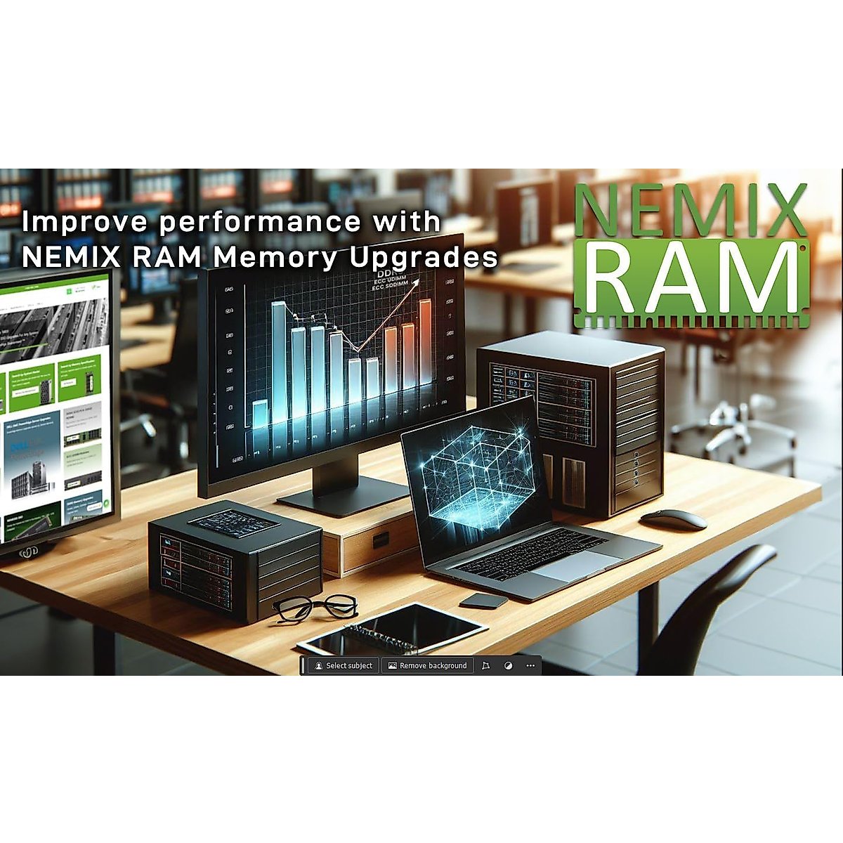 NEMIX RAM 128GB (4X32GB) DDR4 2666MHZ PC4-21300 2Rx4 1.2V CL19 288-PIN ECC RDIMM Registered Server Memory KIT