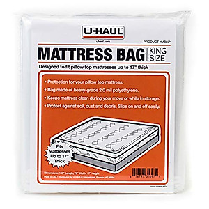 U-Haul King Pillow Top Mattress Bag (Fits Mattresses up to 17" Thick) - 78" x 103" x 17"