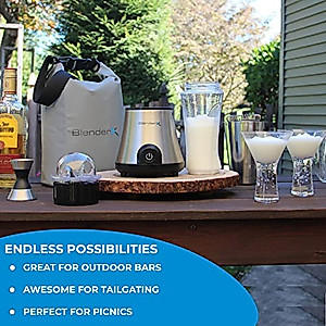 BlenderX CORDLESS PORTABLE Blender 20oz | More power = More, Healthier ingredient options | More blends per charge | Outdoor, Home, On-the-Go | To-Go Cup/Bag | Better Smoothies Shakes Juices Cocktails
