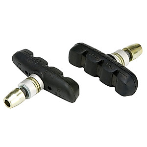 Schwinn Bike V Brake Pads, Durable Replacement Pads, Curved Design, Fits Most Bikes, One Pair, Bicycle Parts, Black