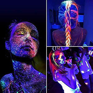 Onforu 15W LED Black Light Bulbs, A19 E26 120W Equivalent Blacklight Bulb for Glow in The Dark, Halloween Lights, 120V, Level 385-400nm, Blacklight Party, Body Paint, Fluorescent Poster