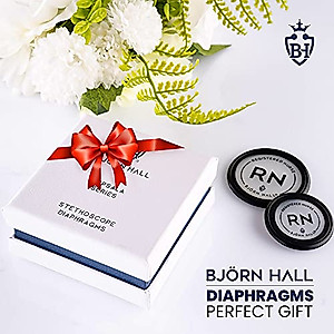 BJÖRN HALL Stethoscope Diaphragm for RN Registered Nurse | Fits Björn Hall, Littmann Classic III & Cardiology IV Stethoscopes | Diaphragm Replacement Cover Rim | Perfect Gift | RN