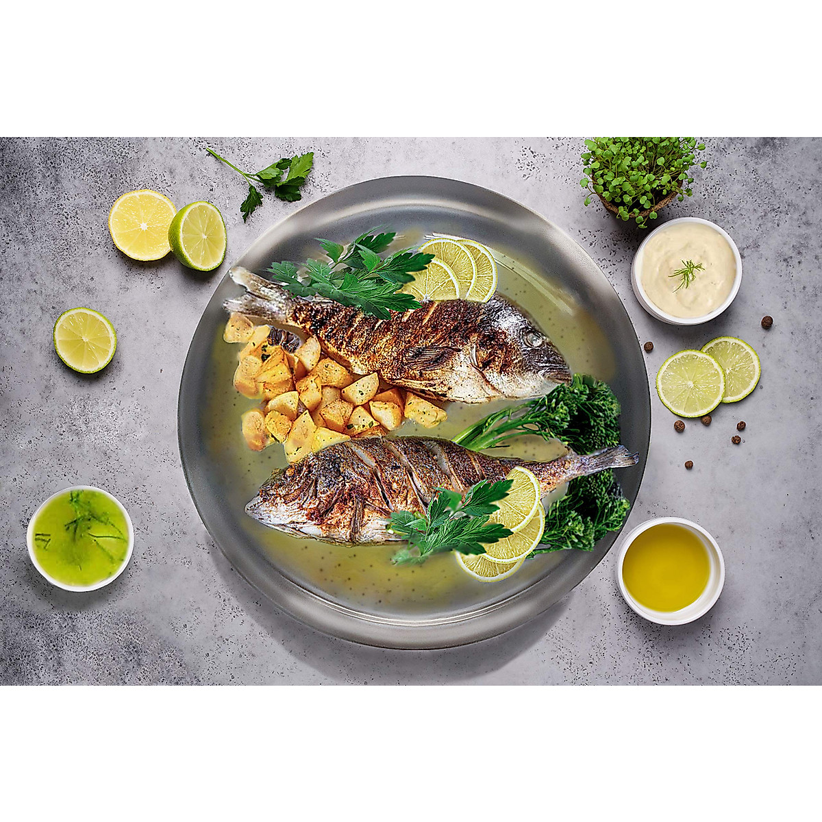 Maverick Unity Shrimp Cocktail Serving Dish and Bowl With Ice - Elegant and Large Platter for Seafood, Oysters, Crawfish, Veggies, Fruits, Salads.