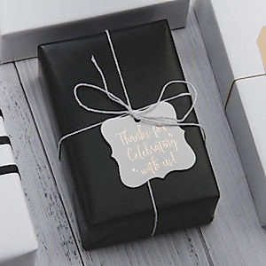 RUSPEPA Black Wrapping Paper Solid Color for Wedding, Birthday, Shower, Congrats, and Holiday - 30 inches x 32.8 feet