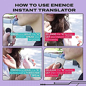 Muama Enence Instant Two-Way Translator. Portable Real-time Translation in 36 Different Languages. Perfect as a Pocket Dictionary and for Learning, Travel and Business Communications