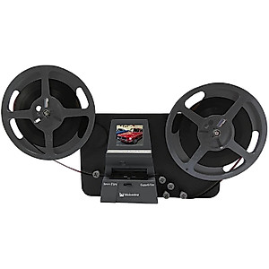 Wolverine 8mm & Super 8mm Reels to Digital MovieMaker Pro Film Digitizer, Film Scanner, 32GB SD Memory Card, Dual Voltage 100-240V Power Supply Adapter & International Two-Prong Round Pin Plug Adapter