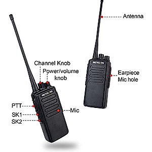 Retevis RT1 Handheld Radios Two Way Long Range,Strong Penetration 2 Way Radio with 3000mAh Rechargeable,VOX Adjustable Professional Walkie Talkies with Earpiece and Mic Set(4 Pack)