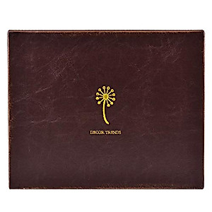 Valet Tray Nightstand Organizer Mens Vanity Tray,Catchall Tray Dresser Cologne Tray Jewelry Key Tray,Leather,Brown,10.2 x 8.4 x 1.8 inches