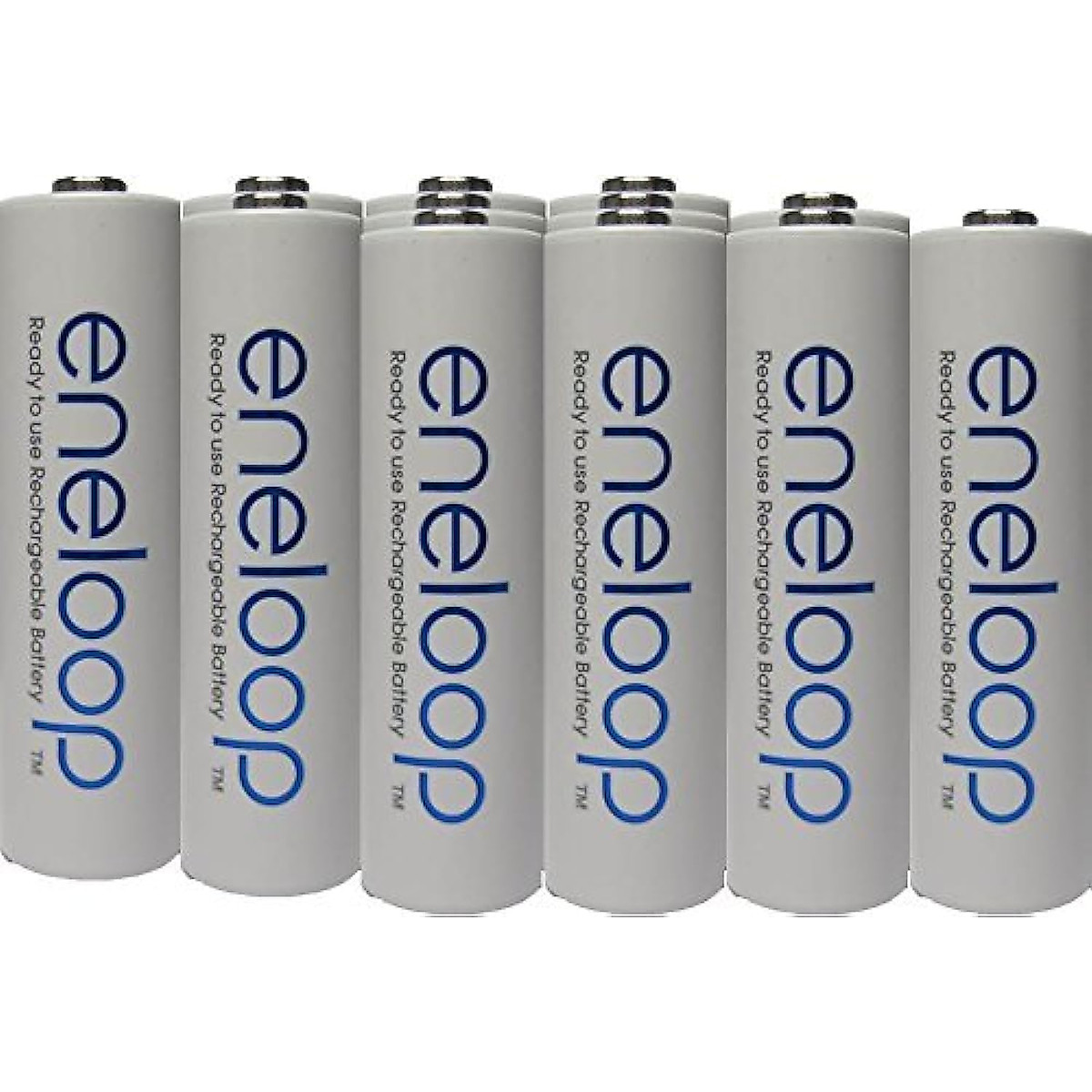 Eneloop Newest Version Panasonic 4rd Generation 12 Pack AA NiMH Pre-Charged Rechargeable Batteries -Free Battery Holder- Rechargeable 2100 Times