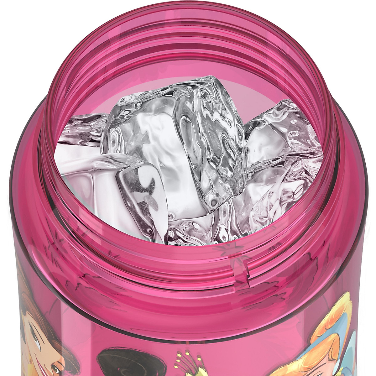 THERMOS FUNTAINER 16 Ounce Plastic Hydration Bottle with Spout, PRINCESS