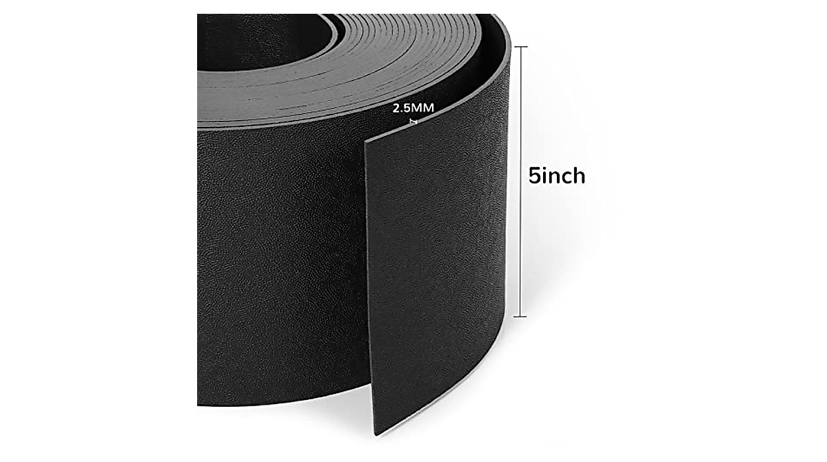 Black Plastic Garden Edging - 20ft Flexible Border with Stakes