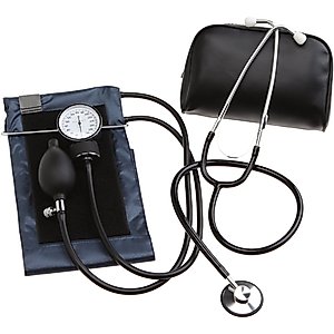 ADC Prosphyg 780, Manual Home Blood Pressure Kit with Proscope 660 Stethoscope, Self-Adjusting Adult Navy BP Cuff, Carrying Case