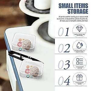 COHEALI Small Containers Craft Storage Jewelry Display Box 6pcs Plastic Clear Beads Storage Containers Square Sewing Box Parts Boxes Clear Organizer Box Small Plastic Containers