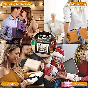 KODAK 10.1 Inch Wood Digital Picture Frame with Remote Control, IPS Screen HD Display, Auto-Rotate, Wall Mountable, Programmable Auto On/Off, Enjoy Your Precious Moment in Slideshow, Black