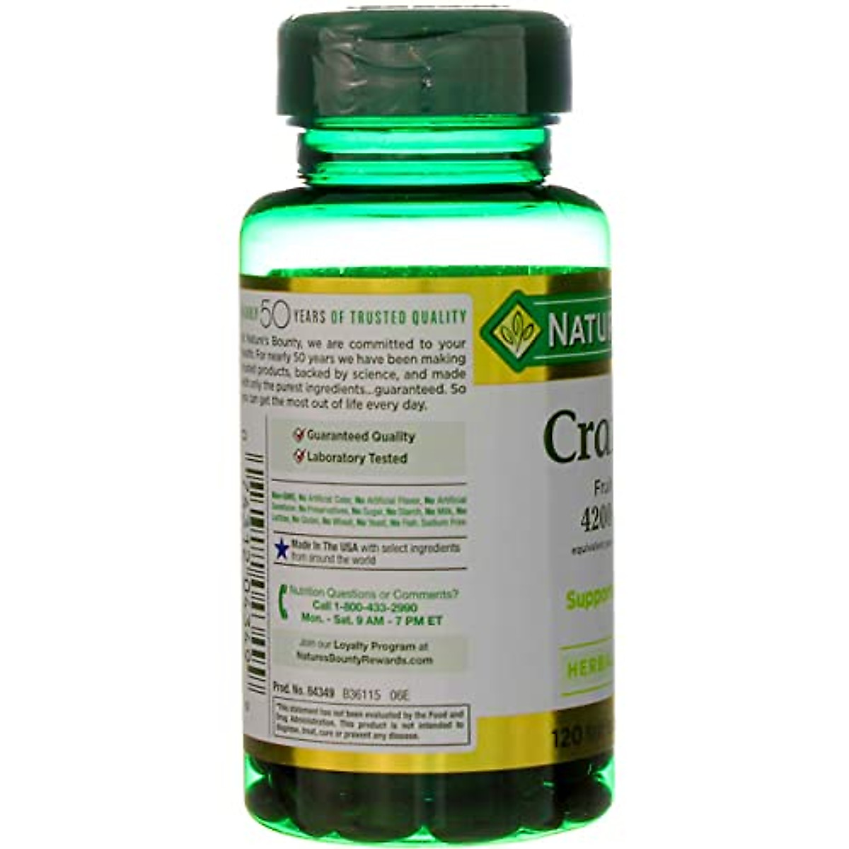 Nature's Bounty Cranberry Fruit 4200 mg, Plus Vitamin C Softgels, 120 ea (Pack of 4)