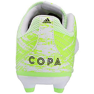 adidas Men's Copa 20.3 Firm Ground Soccer Shoe, White/Black/Signal Green, 7.5 M US