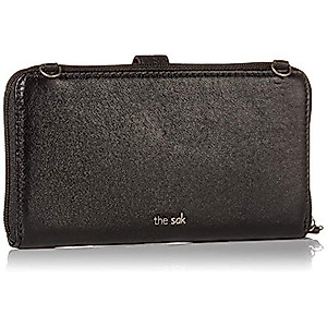 The Sak Iris Crossbody, Black Leaf Embossed