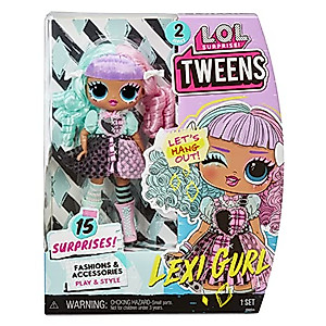 L.O.L. Surprise! Tweens Series 2 Fashion Doll Lexi Gurl with 15 Surprises Including Pink Outfit and Accessories for Fashion Toy Girls Ages 3 and up, 6 inch
