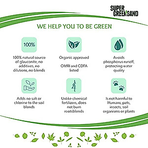 Super Greensand Powder, Soil Conditioner with 68 Minerals and Organic Trace Mineral Soil Additive Fertilizer That Will Supercharge Your Garden Soil, Plant Food, 44 Pounds.