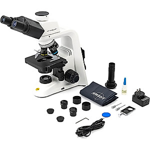 SWIFT 40X-2500X Compound Trinocular Microscope Stellar Pro-T-BD, Brightfield Darkfield, Research-Grade Infinity Corrected, Mechanical Stage, Ultra-Precise Focusing, Camera-compatible, Darkfield Slider