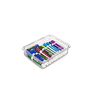 KOLORAE STORAGE BIN WITH LID 8.7" X 6.7" X 1.96" - AVAILABLE AS 1 PIECE OR IN A PACK OF 4 (4)