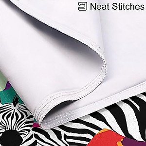 Zebra Animal Pattern Satin Pillow Cases Silk Satin Pillowcase for Hair and Skin Standard Set of 2 Super Soft Silk Pillowcase with Envelope Closure (20x26 in)