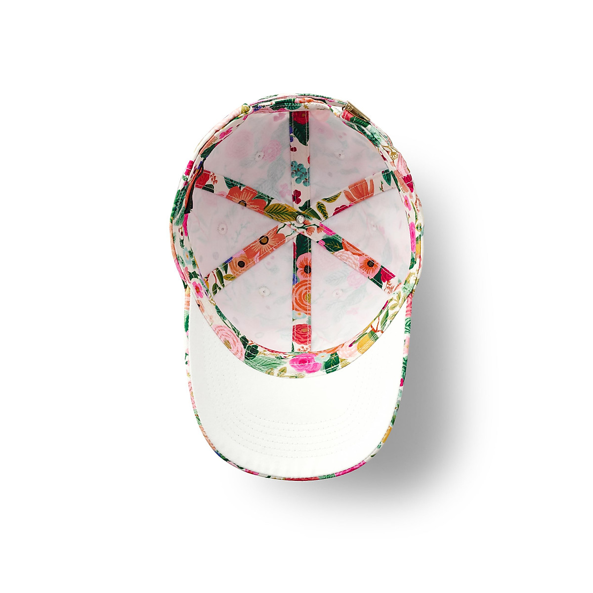 RIFLE PAPER CO. Garden Party Women's Baseball Hat | Classic Six-Panel Floral Print Cap with Adjustable Strap, Made from 100% Cotton, One Size Fits All