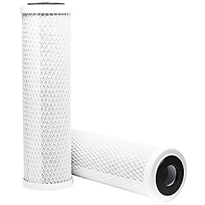 CFS – 2 Pack Activated Carbon Block Water Filter Cartridges Compatible with GE GXRM10RBL Models – Remove Bad Taste and Odor – Whole House Replacement Filter Cartridge – 5 Micron – White