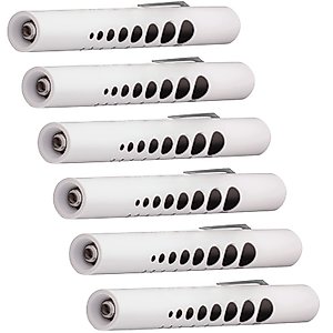 Novamedic 6 Pack Disposable LED Pen Light with Pupil Gauge, Medical Diagnostic Penlight for Doctors Nurses EMTs and Nursing Students, White