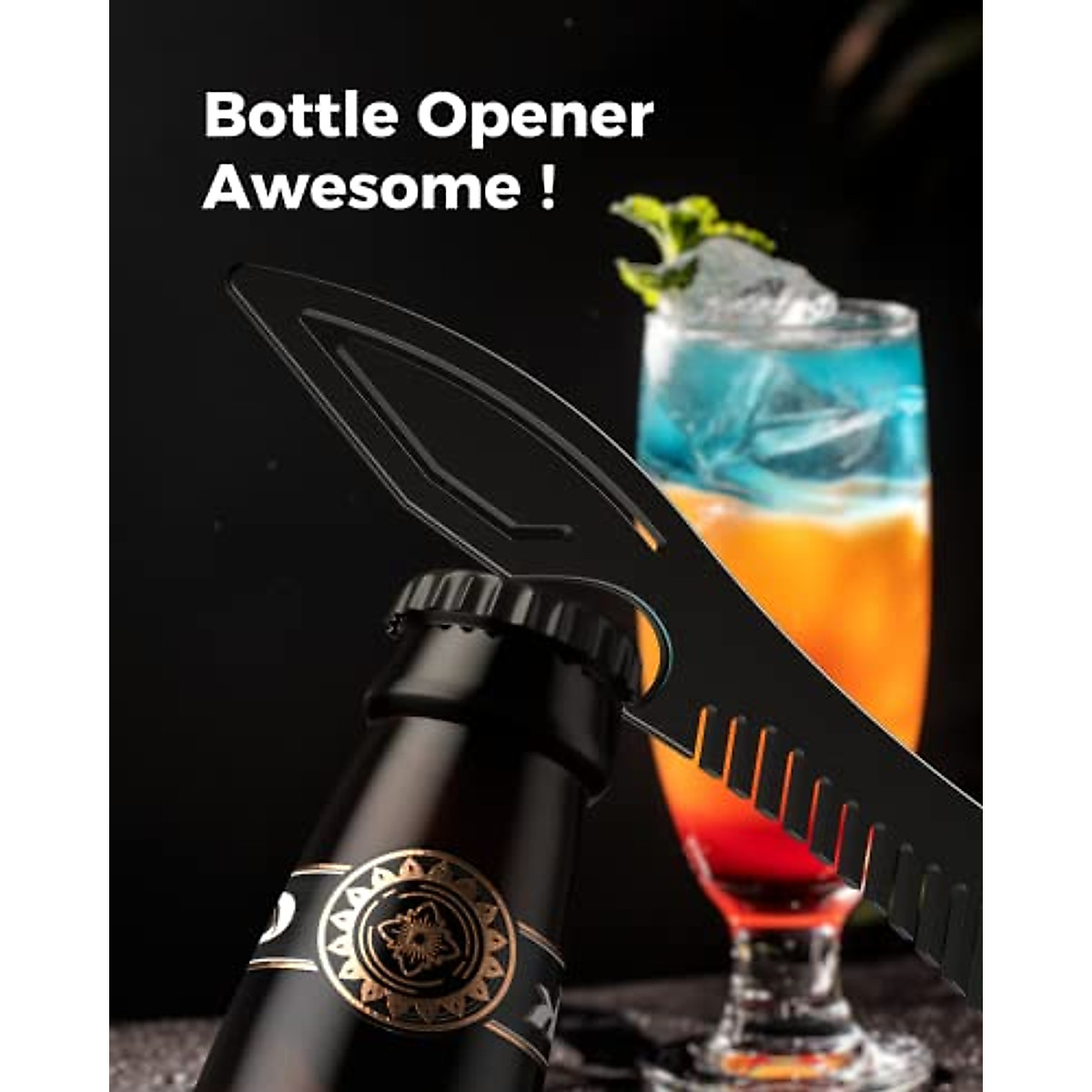 Balishark Mermaid 2023 Upgrade Bushing Systerm 6061 Aluminum Integral Channel Handle Zen Pins Stainless Steel Bottle Opener Comb Tool