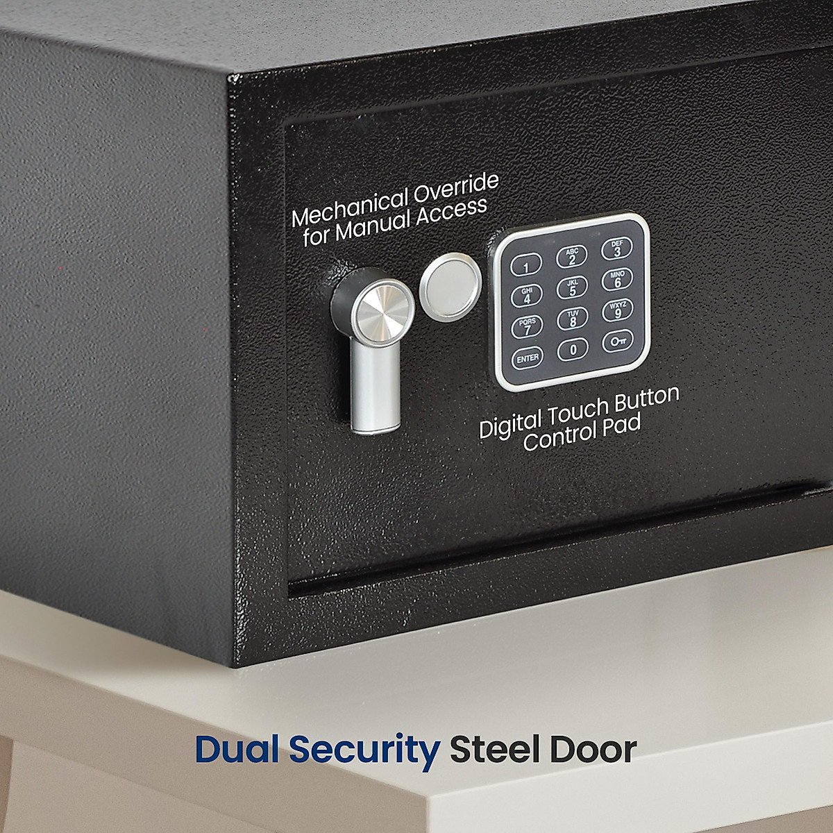 Safe and Lock Box - Safe Box, Safes And Lock Boxes, Money Box, Safety Boxes for Home, Digital Safe Box, Steel Alloy Drop Safe, Includes Keys- SereneLife SLSFE14