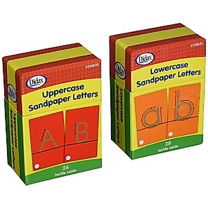 Didax Educational Resources Upper and Lowercase Sandpapers Letters Boxed Set