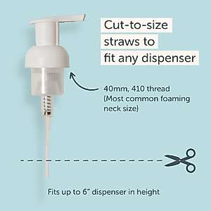 Tirtyl Foaming Replacement Pump Set - 2 Pack - 40mm (1.57”) Wide Rim (40/410 neck size) - Unique Matte Finish - High Rated 1.66c Foam Output for Maximum Foam (Matte White)