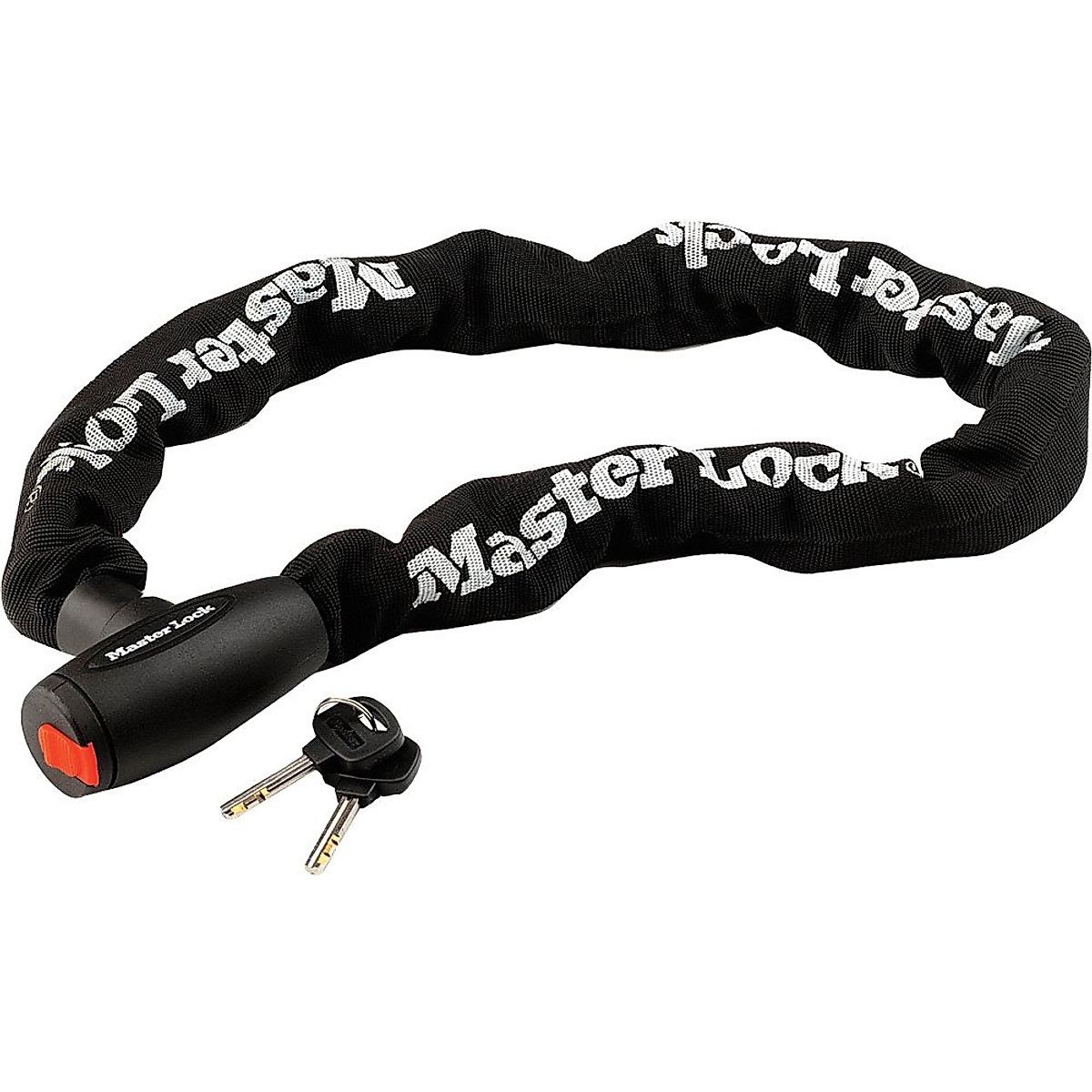Master Lock 8291DPS 3' Black HardenedSteel Chain with Integrated Keyed Lock