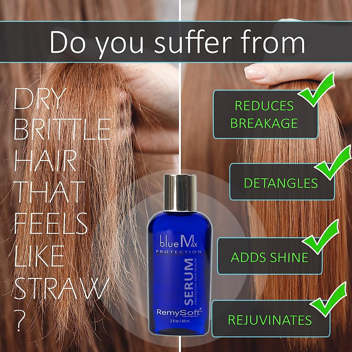 RemySoft Moisturelab System - Safe for Hair Extensions, Weaves and Wigs - Salon Formula Shampoo, Conditioner & Serum - Gentle Sulfate-free Lather