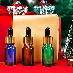 H&D HYALINE & DORA Glass Bottles for Essential Oils with Glass Eye Dropper And Rubber Bulb, 1/2 oz Capacity,Pack of 4