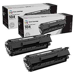 LD Products Compatible Toner Cartridge Replacements for Canon 104 0263B001AA (Black, 2-Pack) for use in FaxPhone Printers L120, L90
