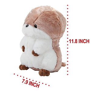 AEECASI Cute Otter Stuffed Animal Plush Doll, Otter Plushie Christmas Birthday Soft Toy Gifts for Kids, Sea Otter Cuddle Pillow Home Decor, 11.8"