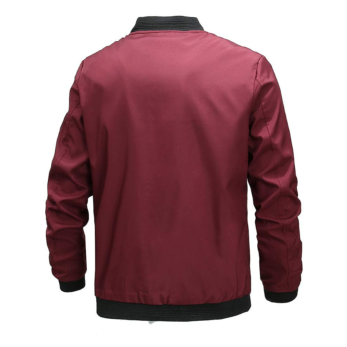 Lavnis Men's Flight Bomber Jacket Lightweight Softshell Coat Sportwear Zipper Windbreaker Khaki L