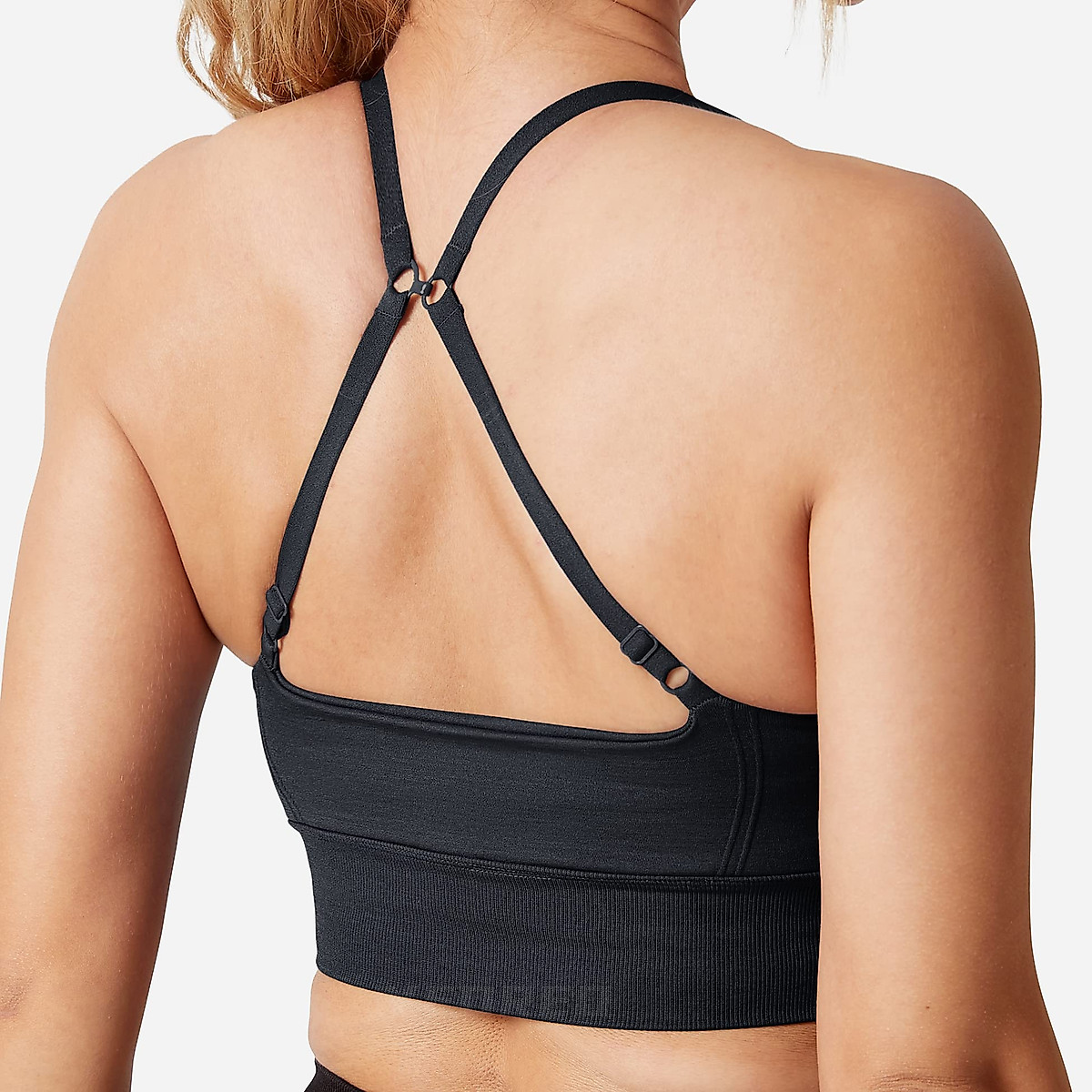 YEOREO Sports Bra Workout Tank Tops Crop Tops Criss-Cross Back Padded Yoga Bra
