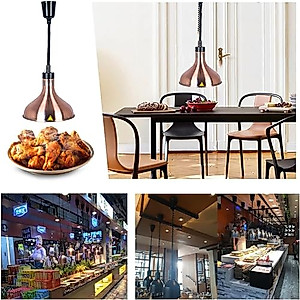 Food Heating Lamp Food Warming Lamp Food Heat Lamp Retractable Food Warmer Lamp Food Heating Hang Light Commercial Hotel Kitchen Restaurant Supplies,
