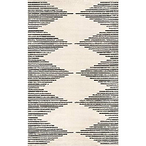 nuLOOM Romina Diamond Stripes Area Rug, 5' x 8', Grey