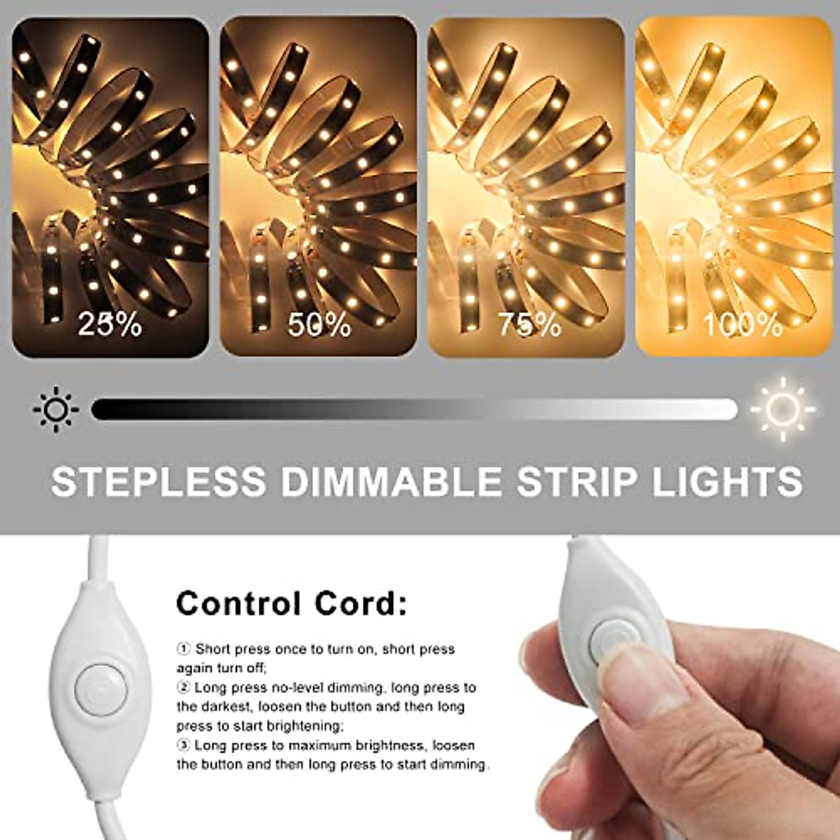 EVERDOSS Under Cabinet Lights Wireless, Under Counter Lights for Kitchen,6 Packs 30 LEDs 6000K 7.8ins Cabinet Lights Motion Sensor (Strap Lights, 2 Pack)